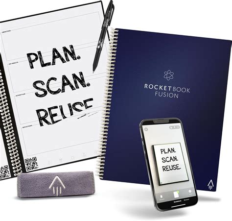Rocketbook Fusion Smart Reusable Notebook Calendar To Do Lists And
