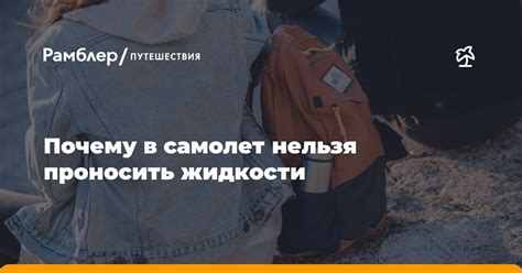 Почему в самолет нельзя проносить жидкости - Рамблер/путешествия