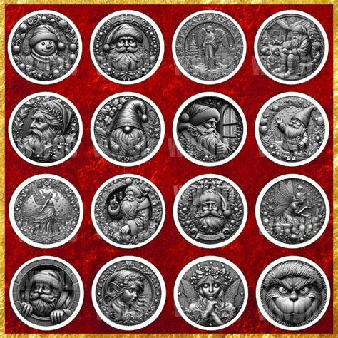christmas depth map bundle 3d glowforge height maps christmas files