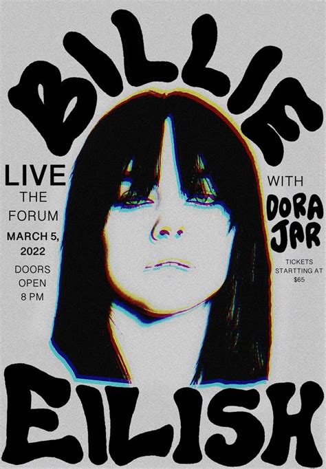 Billie Eilish Poster Graphic Poster Music Poster Design Grunge Posters