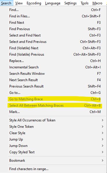 Find And Display Matching Delimiter Notepad Community