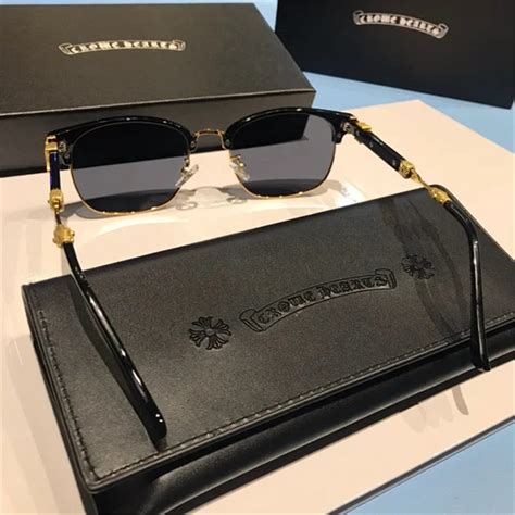 Chrome Hearts Glasses Gold Black