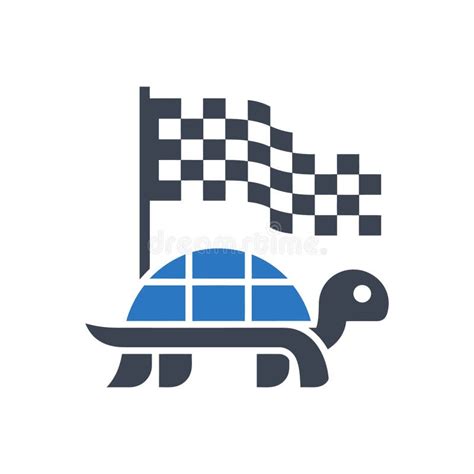 Racing Turtle Flag Icon Stock Vector Illustration Of Finish 384694353