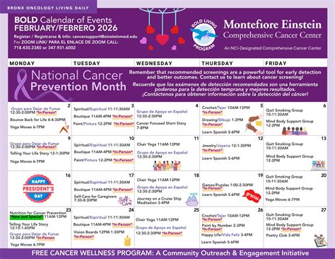 Bold Cancer Wellness Program The Montefiore Einstein Cancer Center