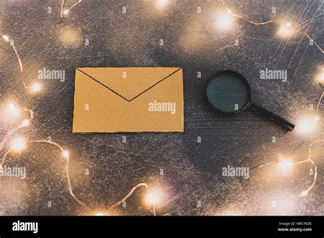 concept of organized inbox email newsletter or junk mail message with magnifying glass to