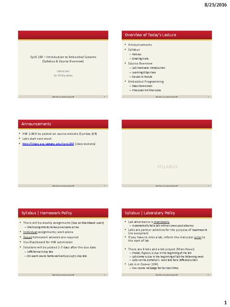 Lecture Slides Lectures 1 2 Cpre 288 Introduction To Embedded