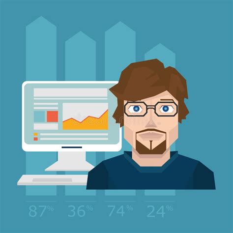Vector Illustration Of Web Analytics Information And Development Website Statistic Stock Vector