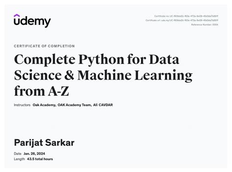 Parijat Sarkar On Linkedin Python Machinelearning Datascience Continuouslearning Udemy