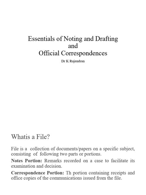 Revised Notes Noting Drafting And Correspondences Pdf