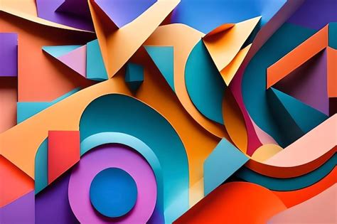 Premium Ai Image Abstract Background Composed Of Interlocking Geometric Shapes