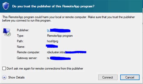 Do You Trust The Publisher Of This Remoteapp Program Microsoft Qanda
