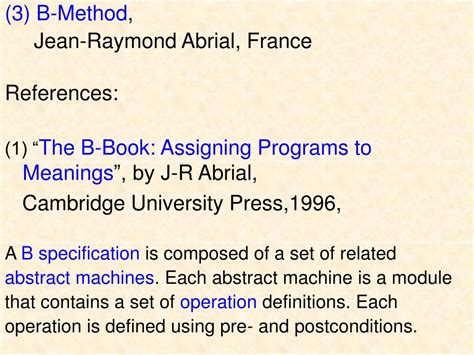 Ppt Formal Engineering Methods For Software Development An