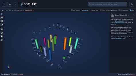 WPF 3D Chart Sparse Column 3D Chart SciChart