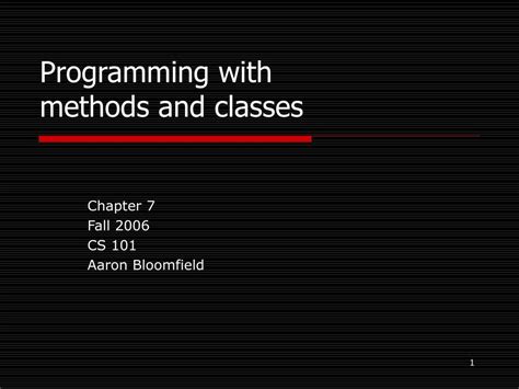 Ppt Programming With Methods And Classes Powerpoint Presentation Ppt Programming With Methods And Classes Powerpoint Presentation