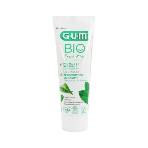 Gum Bio Toothpaste With Fluoride Fresh Mint Flavor