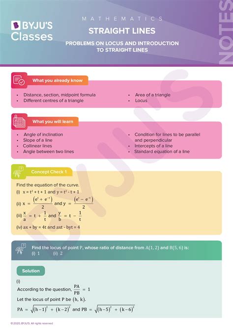 Problems On Locus And Introduction To Straight Lines Sourav Agarwal