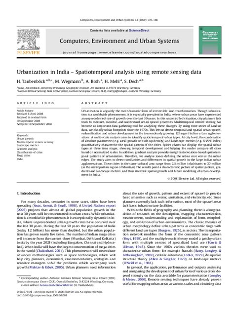 Pdf Urbanization In India Spatiotemporal Analysis Using Remote Sensing Data