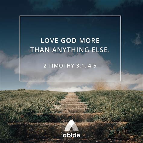 Love God More Than Anything Else 2 Timothy 31 4 5