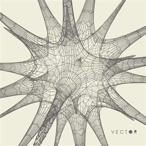 Connection Structure 3d Abstract Vector Illustration For Science And