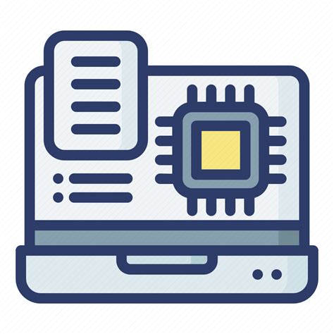 processor chip microchip microprocessor laptop icon download on
