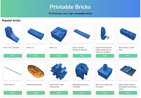 Fichier STL gratuit Toutes les pièces LEGO et les briques compatibles