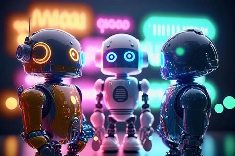 Premium Photo Robotic Group Discussion Powered By Ai Technology