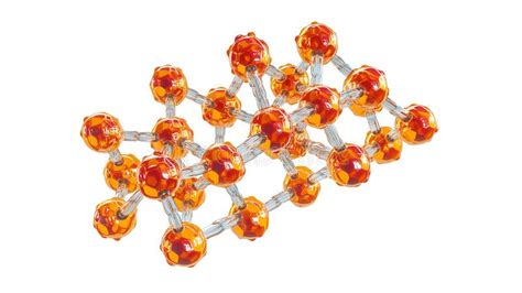 Digital Sketch Of Atom With Orbiting Subatomic Particles With White Background Stock Image