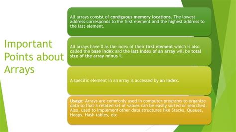 Arrays In Data Structure And Algorithm Pptx Programming Languages Computing