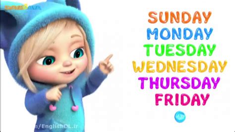 ترانه آموزش روز های هفته انگلیسی