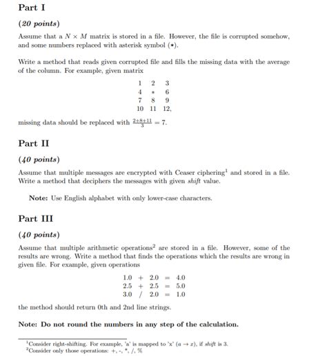 solved part i 20 points assume that a n x m matrix is