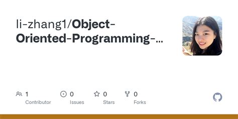 Github Li Zhang1object Oriented Programming Java