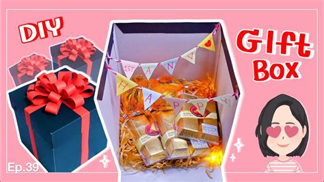 ทำของขวัญเซอร์ไพรส์แฟนในวันครบรอบ Anniversary Diy Anniversary T Box Idea Youtube