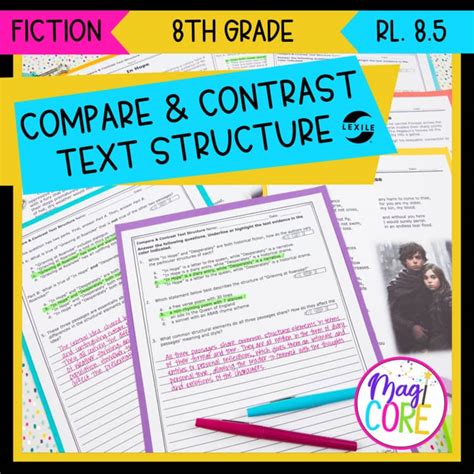 Compare And Contrast Text Structure Fiction Rl85 Two More Texts Passage