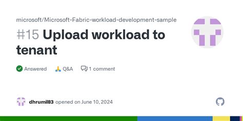 upload workload to tenant · microsoft microsoft fabric workload development sample · discussion