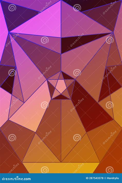 Abstract Geometric Line Style Design With Color Gradient Background Stock Illustration