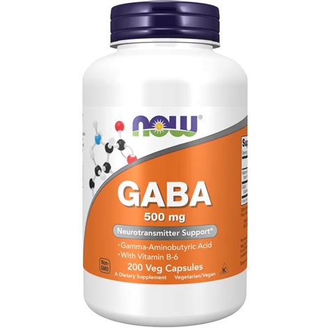 Now Gaba 500 Mg B6 200 Veg Capsulas Beauty Store Peru