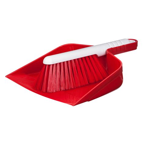 Hygiene Brush And Pan Set Red Ad046r Brownbrush