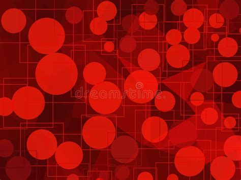 Abstract Red Circles Pattern Background Stock Illustration