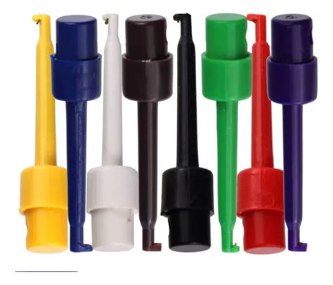 Kit Com 8 Pinças P Testes De 57mm Ponta De Provas Coloridas Mercadolivre