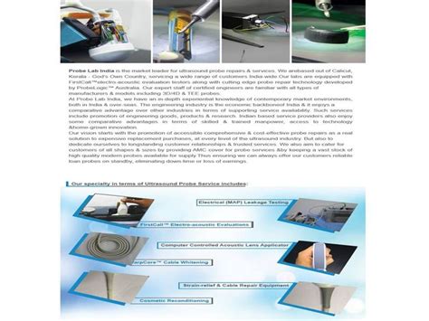 Probe Lab India Specializing In 2d Ultrasound Probe Service