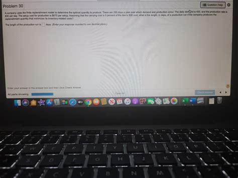 Solved Problem 30 Question Help O A Company Uses The Finite