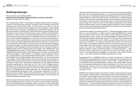 Pdf Rezensionsessay Zu Hermann Haken Günter Schiepek 2005 Synergetik In Der Psychologie