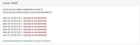 Geoip Plugin Find Registration Country For All Users