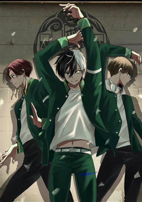 Hayato Suou Sakura Haruka And Kaji Ren Wind Breaker Drawn By Under