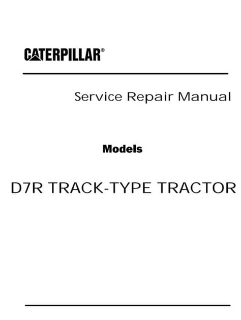 Caterpillar Cat D7r Track Type Tractor Prefix 5kz Service Repair