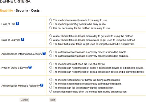 Criteria Selection In The Tool Prototype Download Scientific Diagram