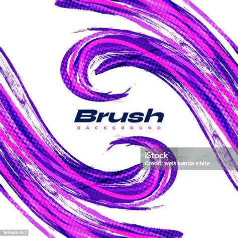 하프톤 효과가 있는 추상적이고 다채로운 브러시 배경 배너 포스터 또는 스포츠 배경에 대한 브러시 획 그림입니다 디자인을위한