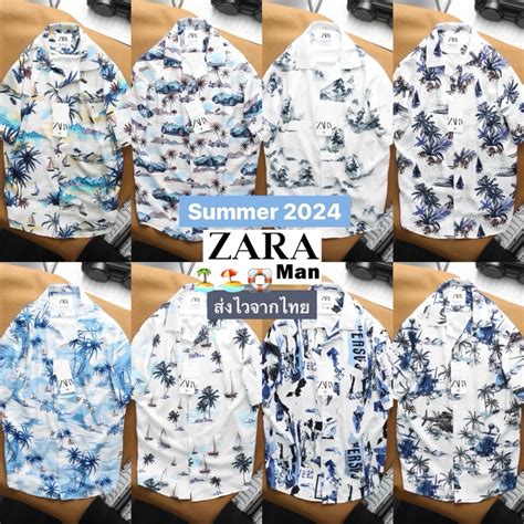 เสื้อเชิ้ตแขนสั้น Zara 🌺 🛟🏖️เสื้อฮาวาย ลายดอก งานสวย ผ้าดี ลายชัด 🌴