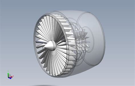喷气发动机模型 Solidworks 2013 模型图纸免费下载 懒石网