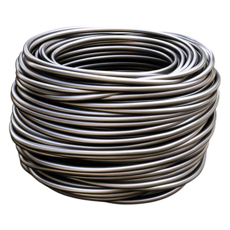Coiled Metal Wire In A Neat Circular Stack For Industrial Use 56254706 Png